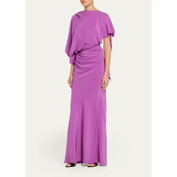 Christopher Esber Backless Draped Satin Dress