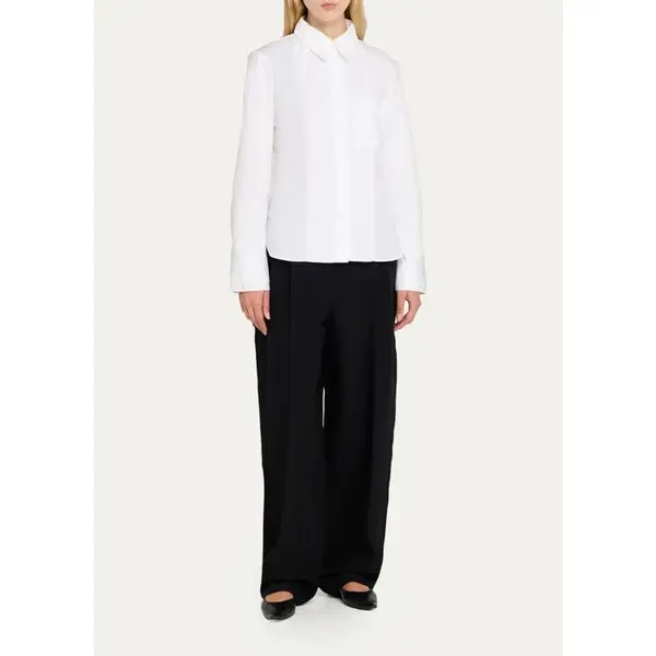 TWP Double-layer Boyfriend Shirt In Superfine Cotton Shirting