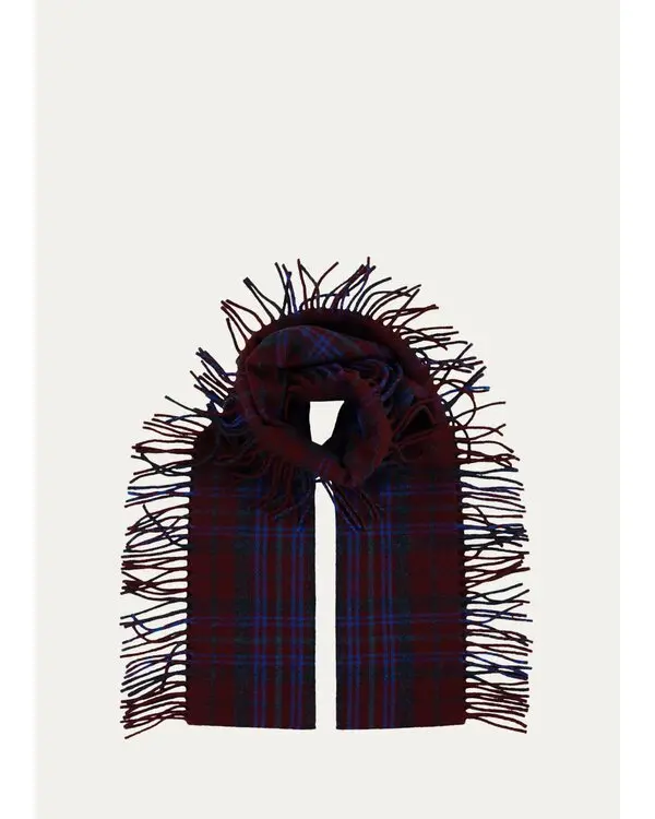 BEGG X CO Collessie Wool And Cashmere Plaid Scarf - Multi