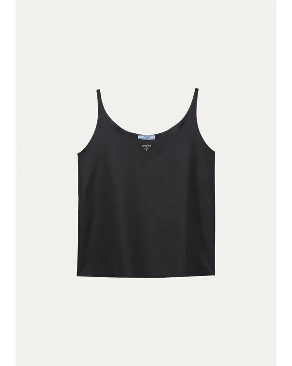 Prada Re-nylon Sleeveless Scoop-neck Top