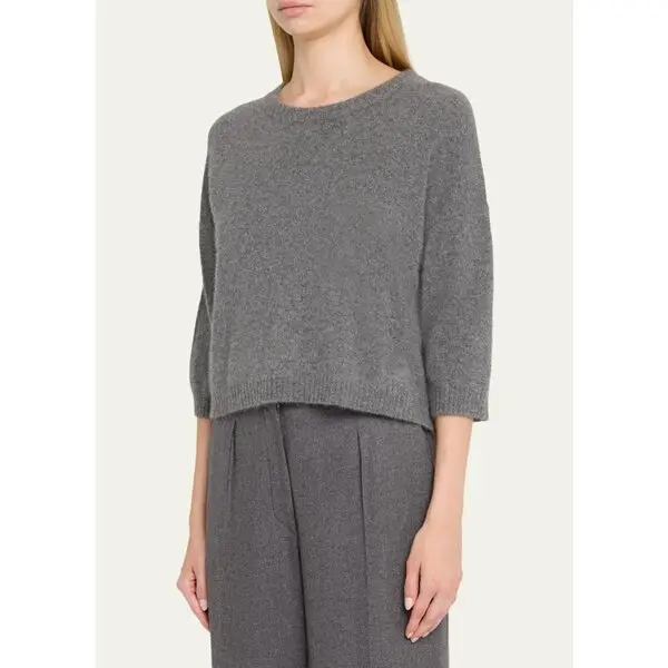 Loulou De Saison Azali 01 Cropped Crewneck Sweater