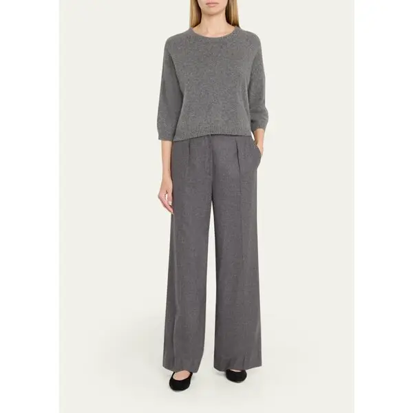 Loulou De Saison Azali 01 Cropped Crewneck Sweater