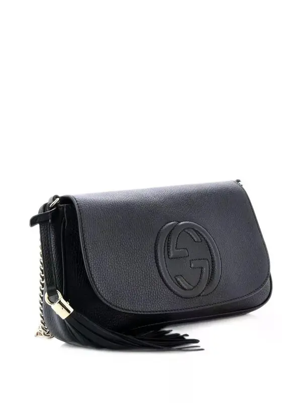 Gucci Soho Chain Leather Medium Crossbody Bag - Black