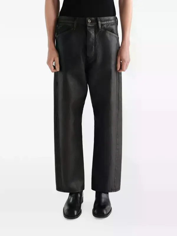 LEMAIRE Straight Five-pocket Pants In Coated Denim