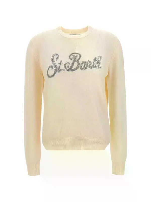 MC2 SAINT BARTH New Queen Rhinestone-embellished Sweater - Neutrals
