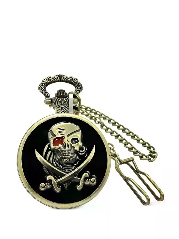 INVICTA Vintage Skull-motif 47mm Pocket Watch - White