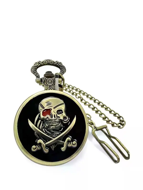INVICTA Vintage Skull-motif 47mm Pocket Watch - White
