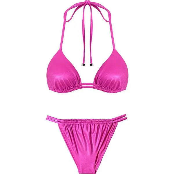 AYJE Mykonos Triangle Top & Bikini Bottom - Fuchsia