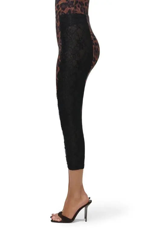 Naked Wardrobe Leopard Print High Waist Midi Skirt