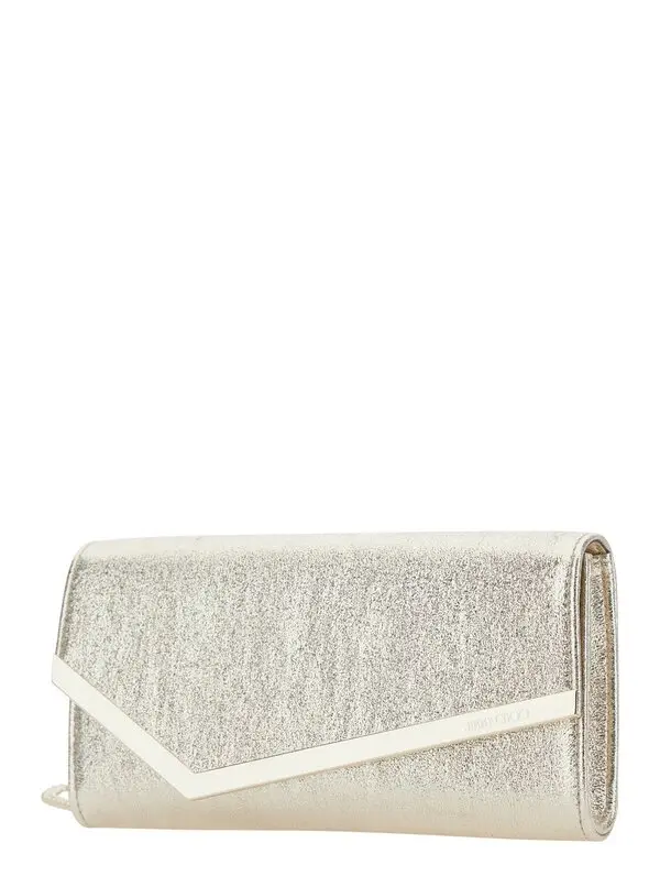 JIMMY CHOO Emmie' Metallic Colored Pouch With Chain Shoulder Strap In Leather Blend For - Multicolor