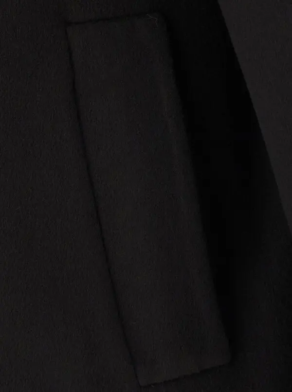 Burberry Brown Coat With Check Motif Collar In Wool And Cashmere For