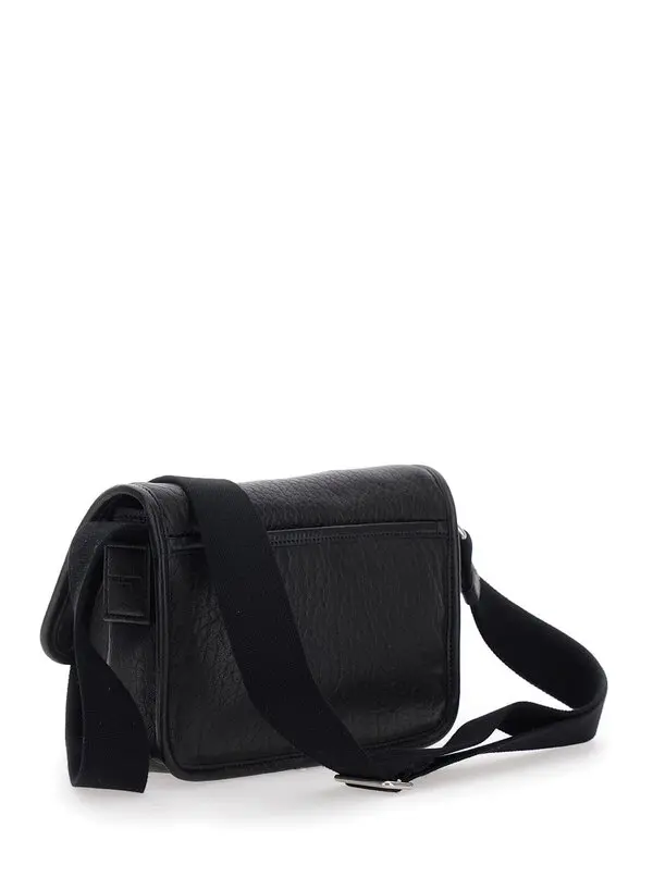 Saint Laurent Niki' Black Crossbody Bag With Shoulder Strap And Cassandre Plaque On The Front In Leather For - Multicolor