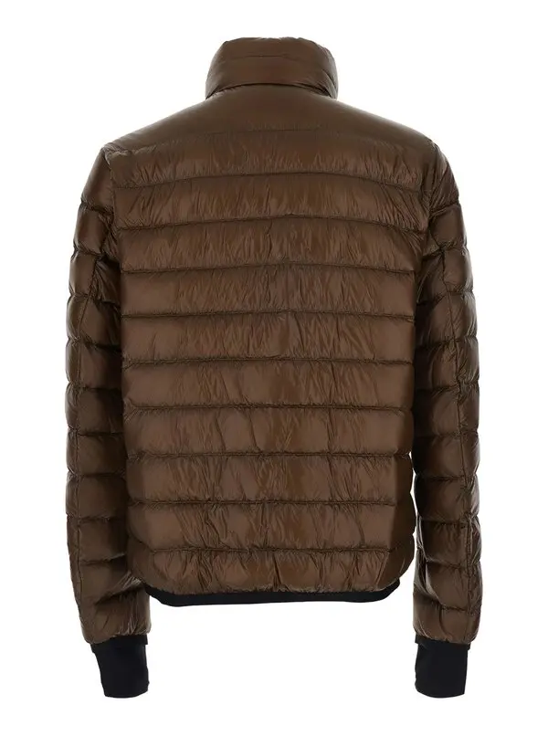Moncler Hers' Down Jacket With High Neck And Logo Patch On The Sleeve In Tech Fabric