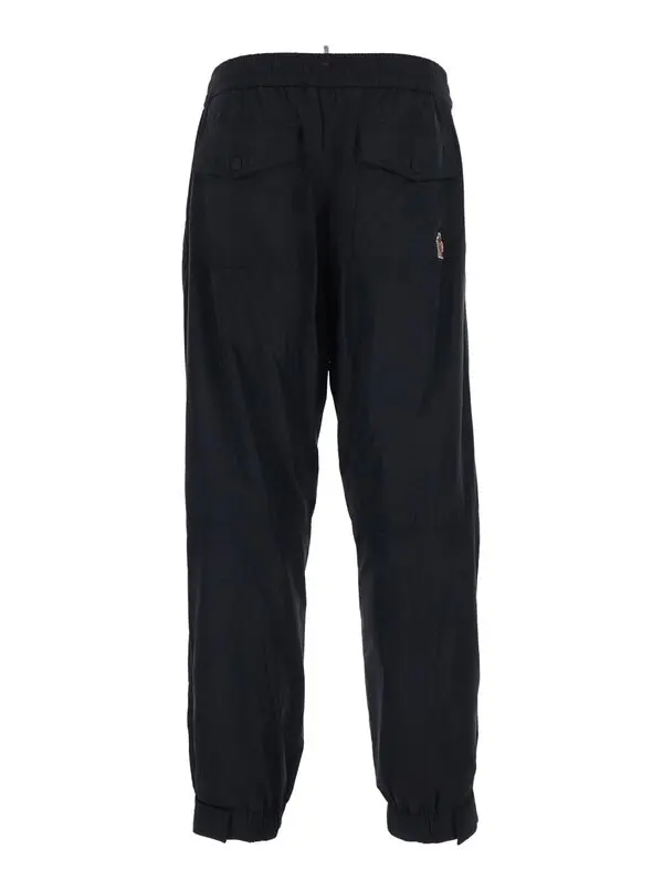 Moncler Jogger Pants With Logo Patch On The Back In Tech Fabric For