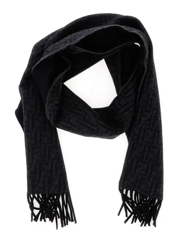 Fendi Ff Wool Con Frange - Multicolor