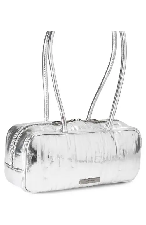 Kurt Geiger Small Celia Leather Duffle Bag - Silver