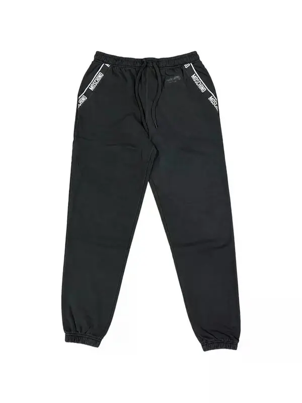 Moschino Logo-tape Drawstring Track Pants - Black