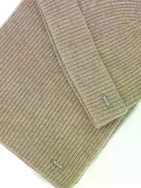BOSS Logo-plaque Scarf And Beanie Hat Set