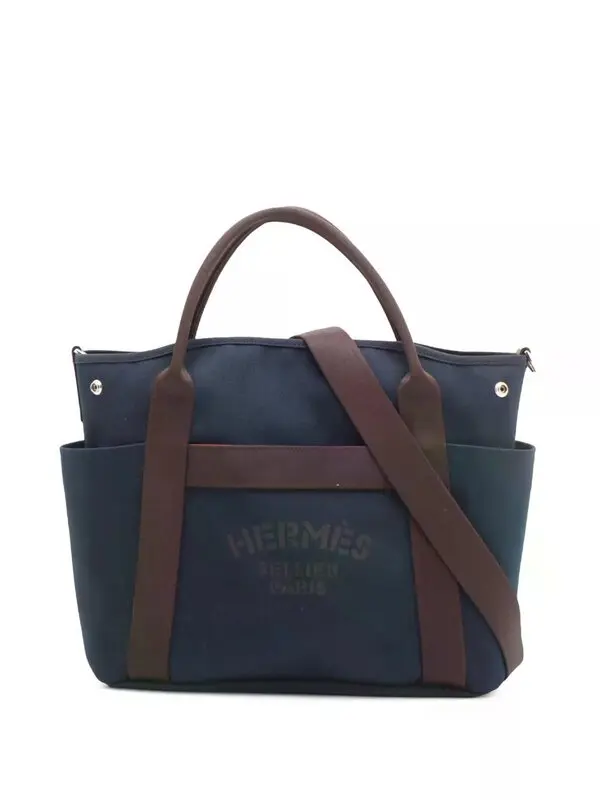 Hermès 2000-2026 Sac De Pansage Grooming Bag Satchel - Blue