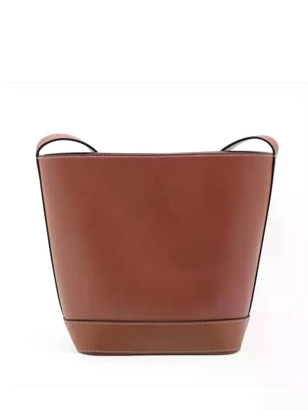 Celine 2000-2026 Small Calfskin Cuir Triomphe Bucket Bag - Brown