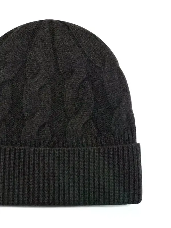 Le Kasha Cable-knit Beanie Hat - Grey