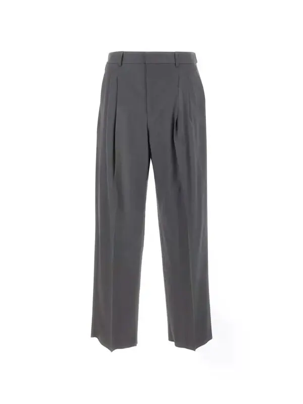 Emporio Armani Pleated-design Trousers - Grey