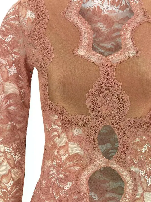 Rabanne Floral-lace Cut-out Top