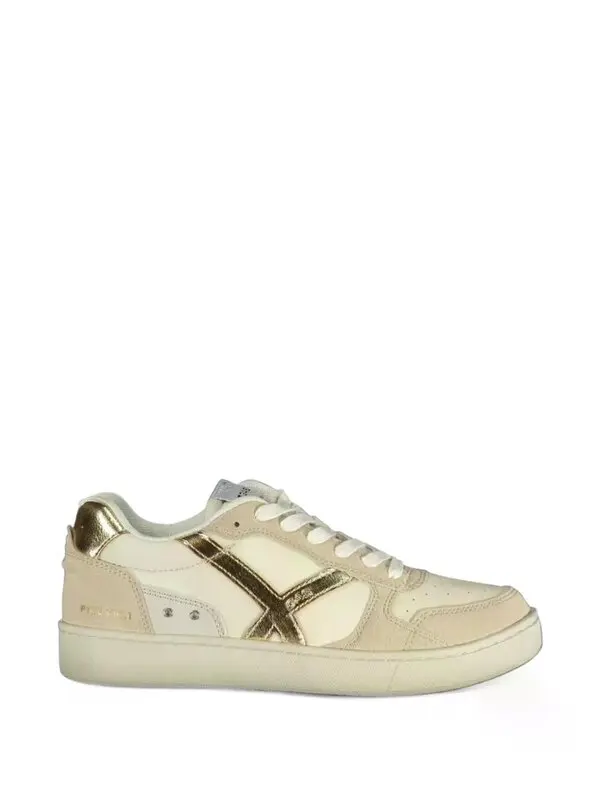 GAS Pyro Mix Metallic-effect Panelled Sneakers