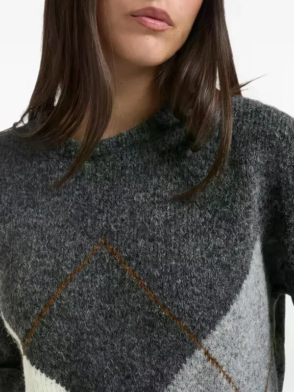 SEMICOUTURE Argyle-knit Sweater