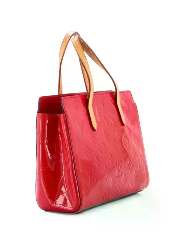 LOUIS VUITTON Catalina Handbag Monogram Vernis Bb Tote Bag - Red