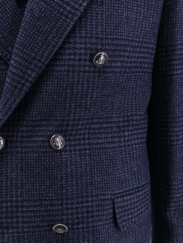 Brunello Cucinelli Wool And Cashmere Blend Suit With Prince Of Wales Pattern