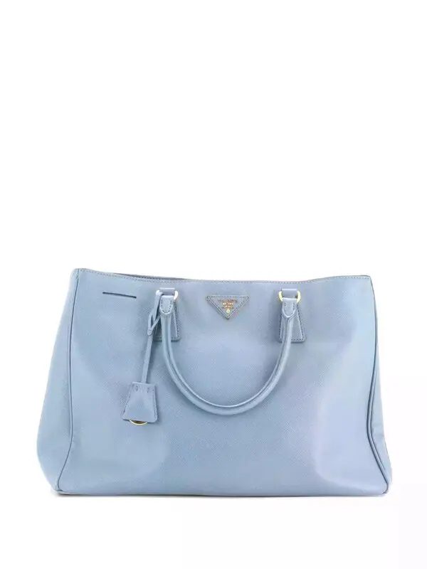 Prada Lux Open Saffiano Leather Large Tote Bag - Blue
