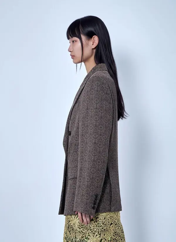 Dries Van Noten Double-breasted Patterned Blazer