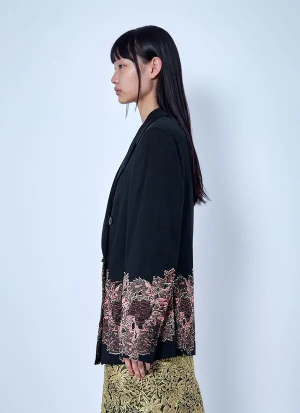 Dries Van Noten Embroidered Double-breasted Blazer