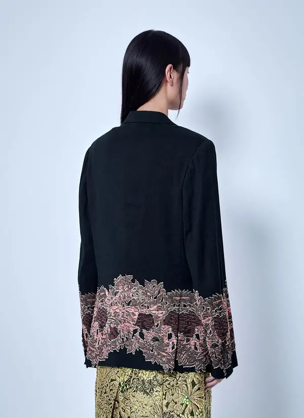Dries Van Noten Embroidered Double-breasted Blazer