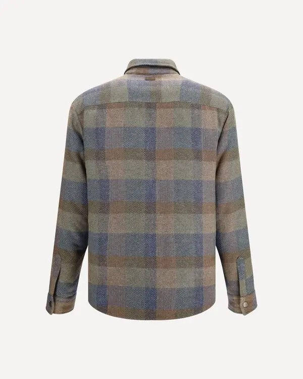 Etro Woo And Cashmere Check Shirt Mae