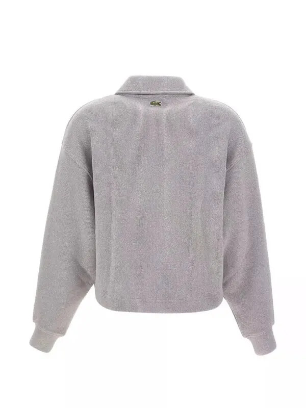 Lacoste Oversized Ribbed Polo Collar Sweatshirt
