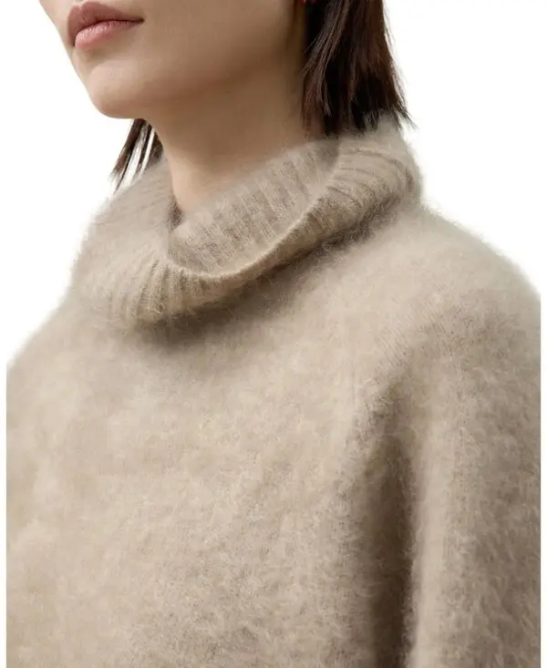 Lilysilk Brushed Cashmere Turtleneck Sweater