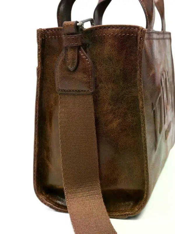 Dkny Embossed-logo Leather Tote Bag