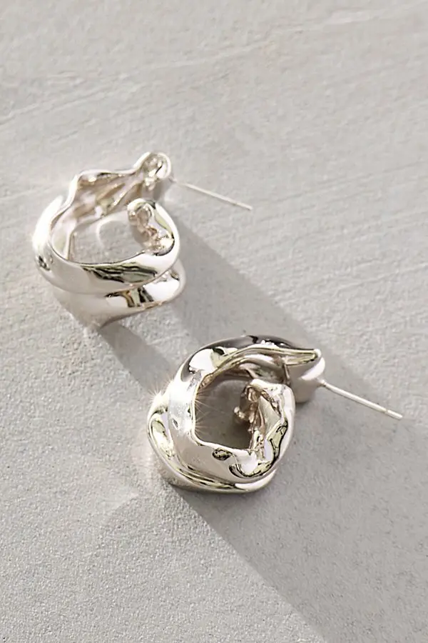 ANITA BERISHA The Big Wave Earrings - Silver