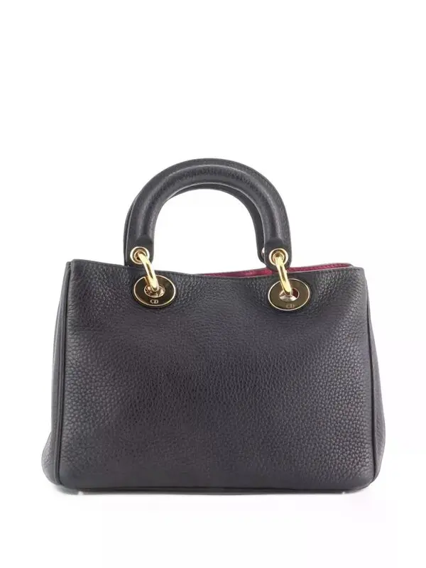 Dior Diorissimo Tote Pebbled Leather Mini Shoulder Bag