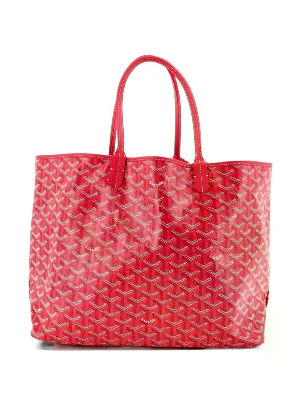 Goyard Saint Louis Reversible Coated Canvas And Printed Canvas Pm Tote Bag - Red