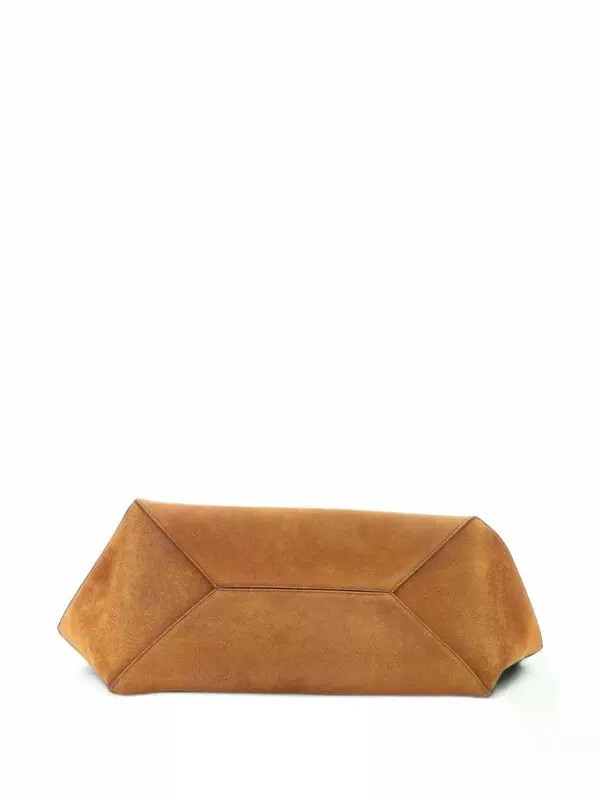 Loewe Puzzle Fold Suede Large Tote Bag - Brown