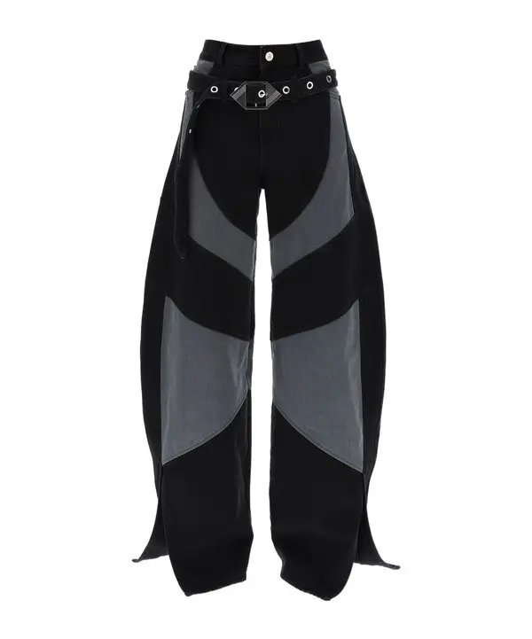 Attico Two-color Spliced Jeans