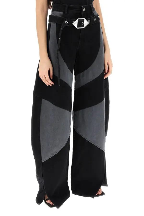 Attico Two-color Spliced Jeans
