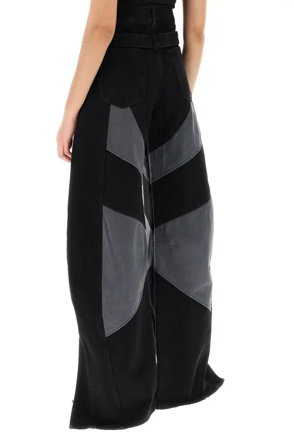 Attico Two-color Spliced Jeans