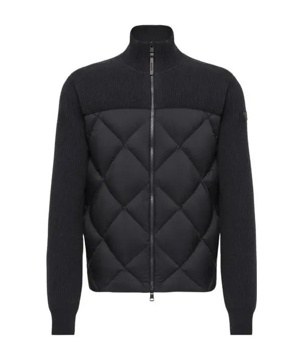 Moncler Wool-cashmere Down Cardigan