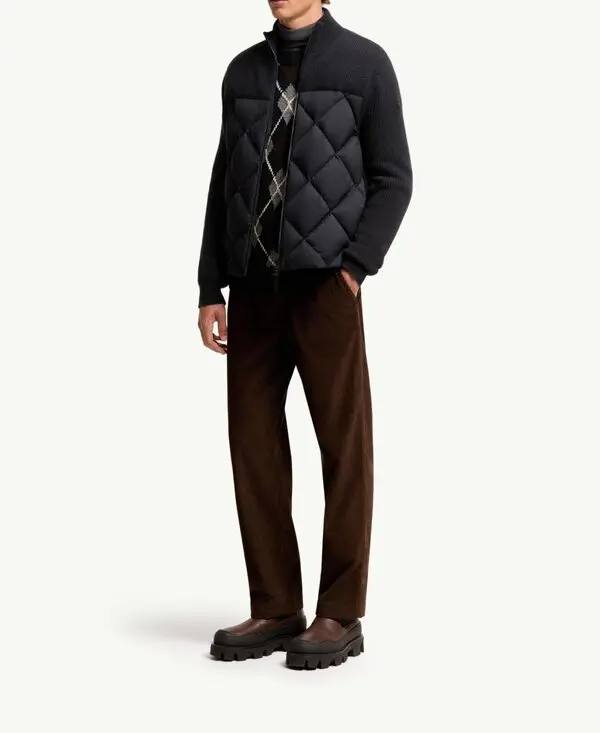 Moncler Wool-cashmere Down Cardigan