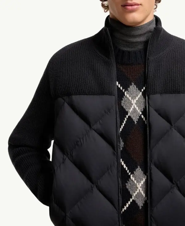 Moncler Wool-cashmere Down Cardigan