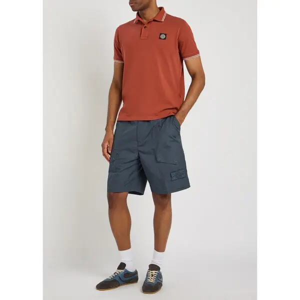 Stone Island Cotton Slim-fit Polo Shirt - Red